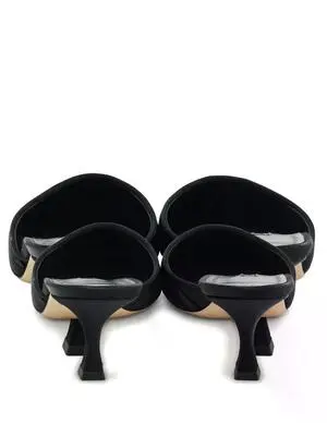 Manolo Blahnik Pleated Detail Mules