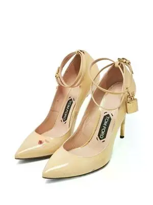 TOM FORD 100mm Patent-leather Lock Pumps - Neutrals