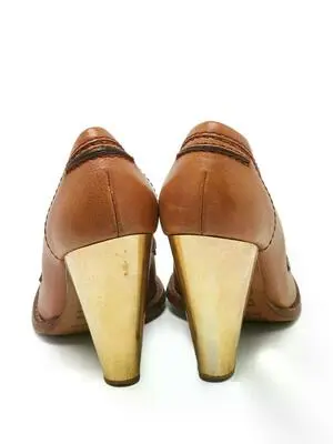 Dolce & Gabbana Leather Metallic-heel Loafers