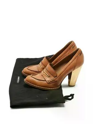 Dolce & Gabbana Leather Metallic-heel Loafers