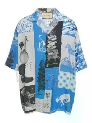 Gucci Multi-print Silk Shirt
