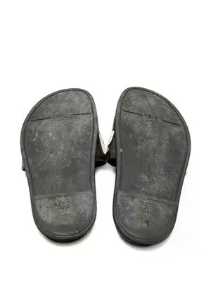 Fendi Mania Leather Slides