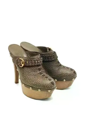 Gucci Janis Leather Heeled Mules