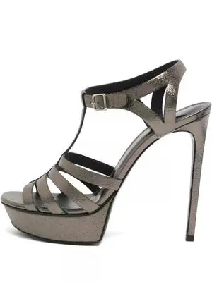 Saint Laurent Bianca Platform Leather Sandals