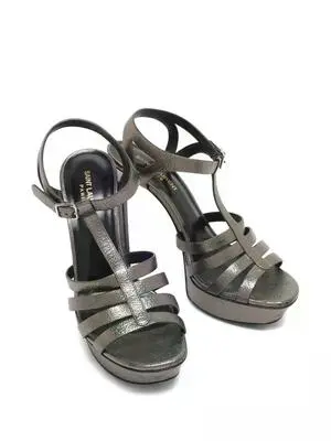 Saint Laurent Bianca Platform Leather Sandals