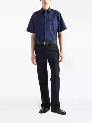 Prada Triangle-logo Cotton Shirt