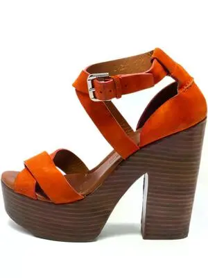 Orange Platform Heels