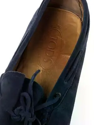 TOD'S Suede Boat Shoes - Blue
