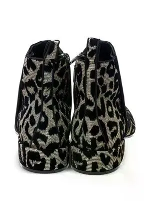 Dolce & Gabbana Leopard-print Velvet Boots