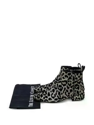 Dolce & Gabbana Leopard-print Velvet Boots