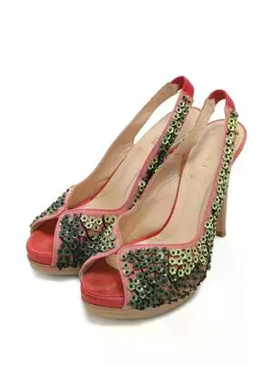 Fendi Mesh Embellished Sandals