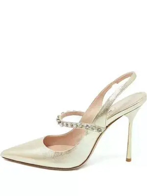 Miu Miu Mary Jane Heeled Pumps - Yellow