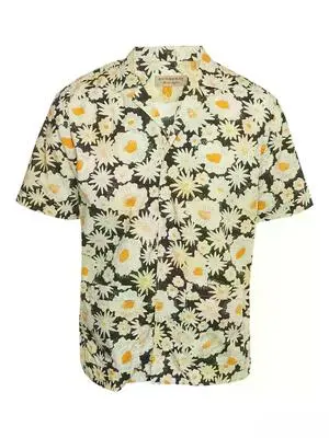 Burberry Cream Floral-print Short-sleeve Shirt