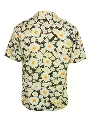 Burberry Cream Floral-print Short-sleeve Shirt