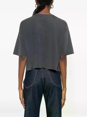 ANINE BING Graphic Cropped T-shirt - Grey