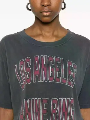 ANINE BING Graphic Cropped T-shirt - Grey