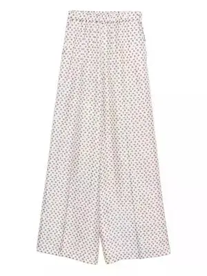 Max Mara Printed Wide Leg Trousers