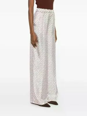 Max Mara Printed Wide Leg Trousers