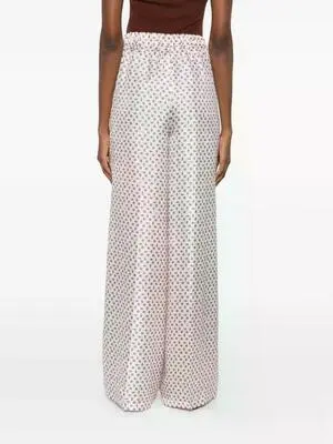 Max Mara Printed Wide Leg Trousers