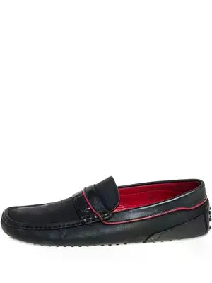 TOD'S X Ferrari Gommino Leather Loafers - Black