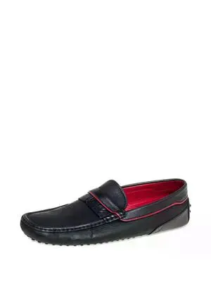 TOD'S X Ferrari Gommino Leather Loafers - Black