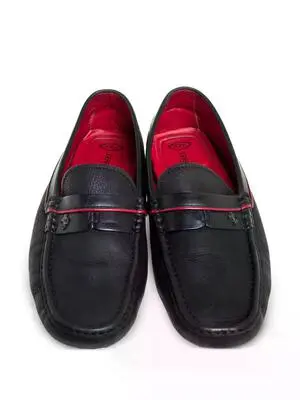 TOD'S X Ferrari Gommino Leather Loafers - Black