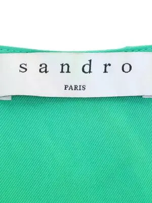 Sandro Ruffled Crepe Top