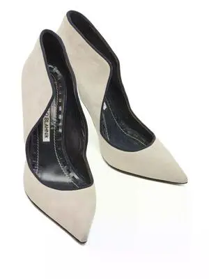 Manolo Blahnik 110mm Suede Cut-out Pumps