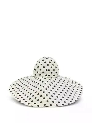 Marianna Senchina Polka Dot Hat - White