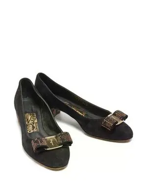 FERRAGAMO 40mm Leather Pumps - Black