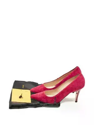 Fendi 85mm Suede Heeled Pumps