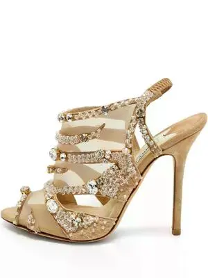 JIMMY CHOO Crystal-embellished Slingback Sandals