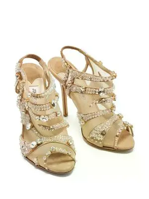 JIMMY CHOO Crystal-embellished Slingback Sandals