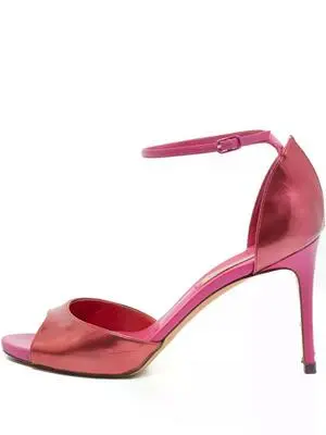 Casadei 95mm Leather Ankle Strap Sandals - Pink