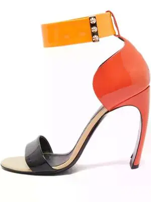 NICHOLAS KIRKWOOD 105mm Lola Patent-leather Studded Sandals - Multicolour
