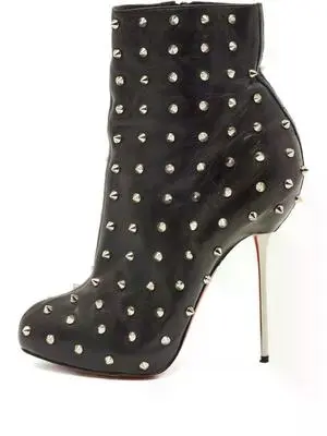 CHRISTIAN LOUBOUTIN 95mm Big Lips Spiked Leather Boots