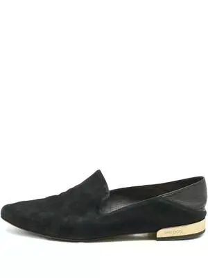 JIMMY CHOO Suede Leather Smoking Slippers