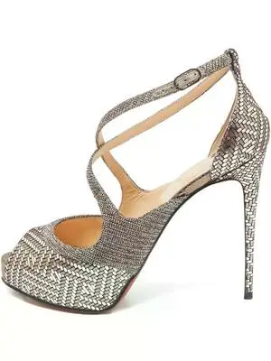 CHRISTIAN LOUBOUTIN Glitter Lame Sandals