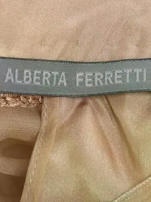 Alberta Ferretti Braided Crystal Halter Neck Top