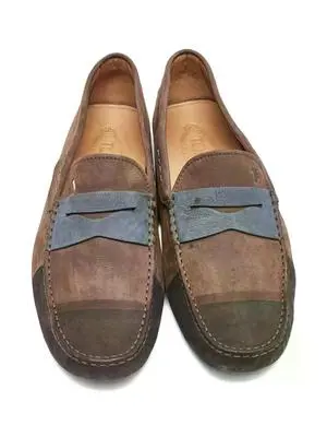 TOD'S Suede Leather Loafers - Brown