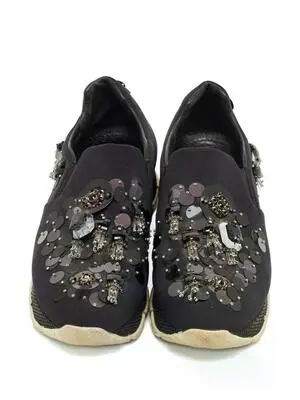 Prada Crystal-embellishment Slip-on Sneakers
