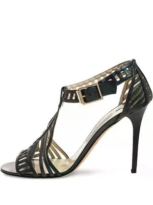 JIMMY CHOO 110mm Cut-out Sandals - Green