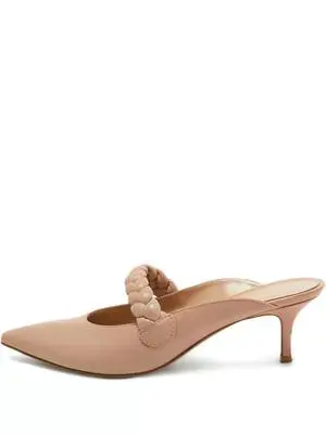 GIANVITO ROSSI Braided Strap Slingback Heels