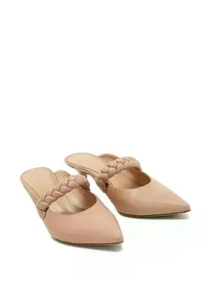 GIANVITO ROSSI Braided Strap Slingback Heels