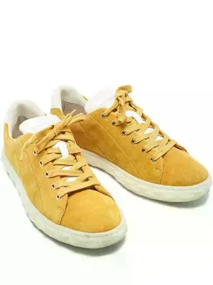 JIMMY CHOO Diamond Suede Sneakers - Yellow