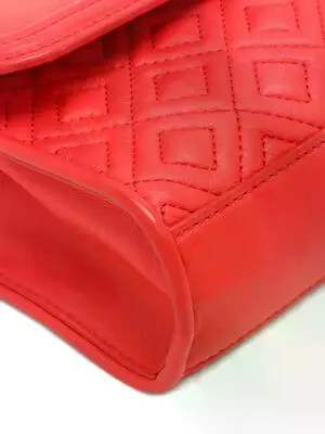 Tory Burch Fleming Quilted Leather Crossbody Bag - Red