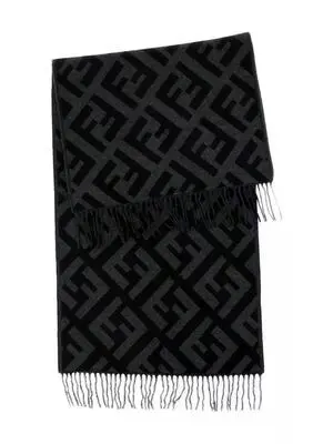 Fendi Logo-pattern Scarf - Grey