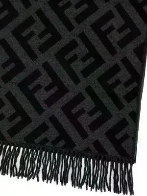 Fendi Logo-pattern Scarf - Grey