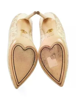 CHARLOTTE OLYMPIA Monroe Lace Pointed Heeled Pumps