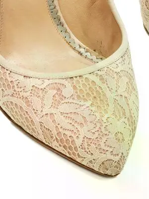 CHARLOTTE OLYMPIA Monroe Lace Pointed Heeled Pumps